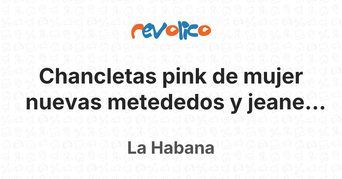 Chancletas pink de mujer nuevas metededos y jeanes en La Habana, Cuba ...