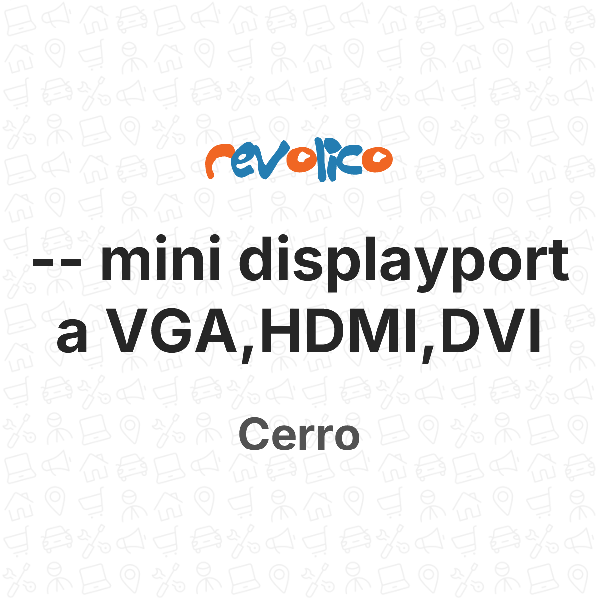 -- mini displayport a VGA,HDMI,DVI en Cerro, La Habana, Cuba - Revolico