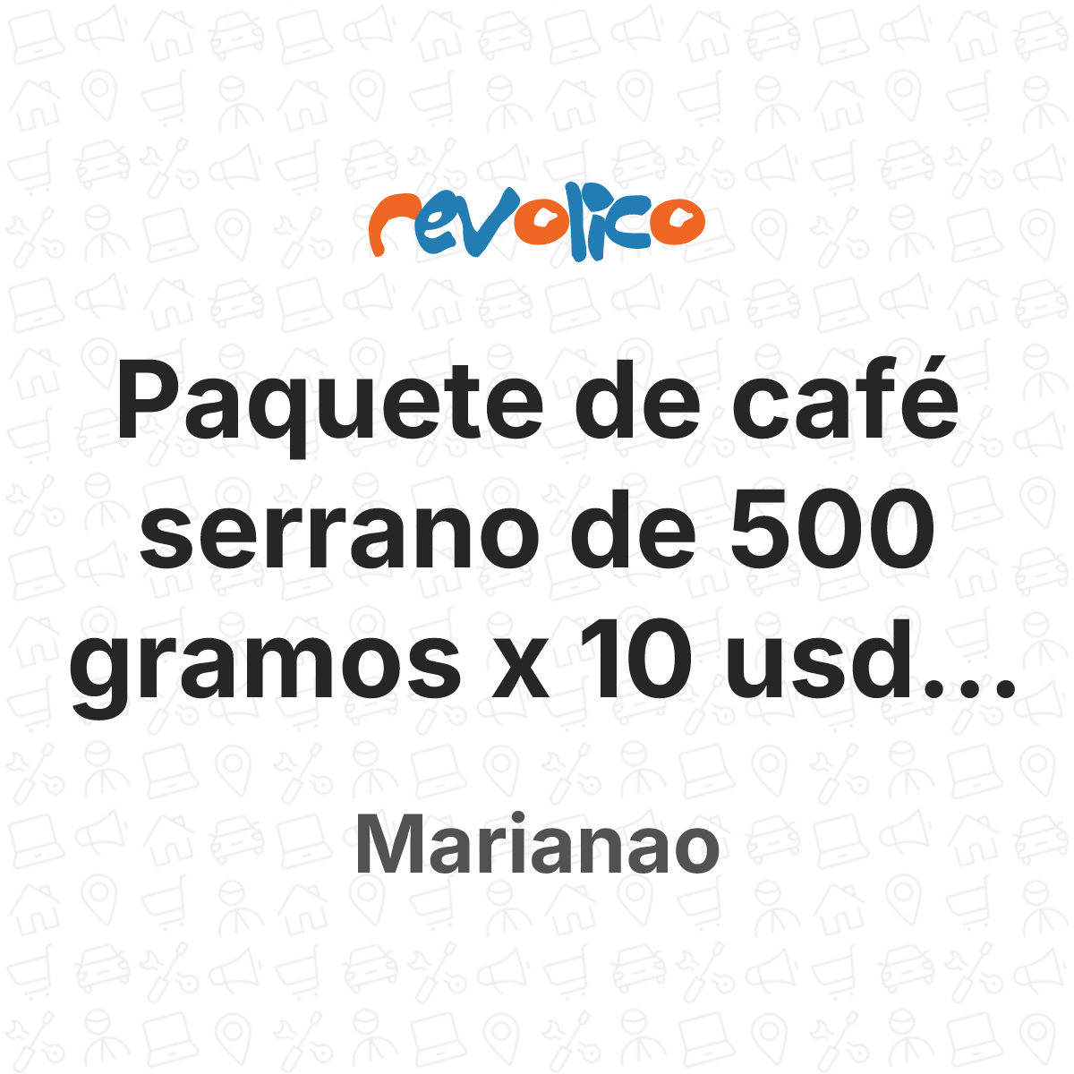 Paquete de café serrano de 500 gramos x 10 usd o a en Marianao, La ...